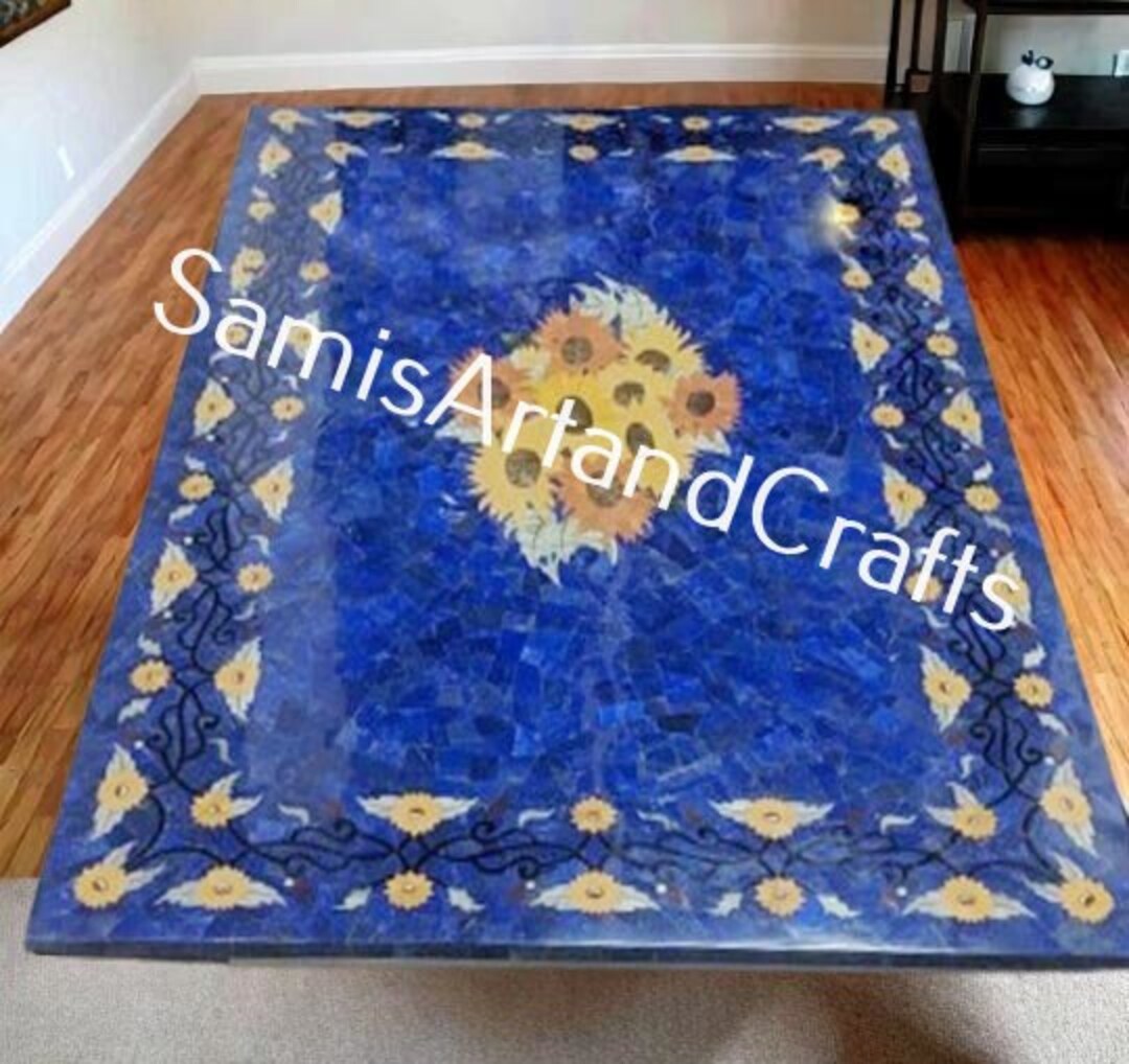 Lapis Lazuli Table, Blue Modern Dining Table Top, Kitchen Countertop ...