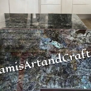 Labradorite Stone Kitchen Slab, Gemstone Bar Countertops, Luxury ...