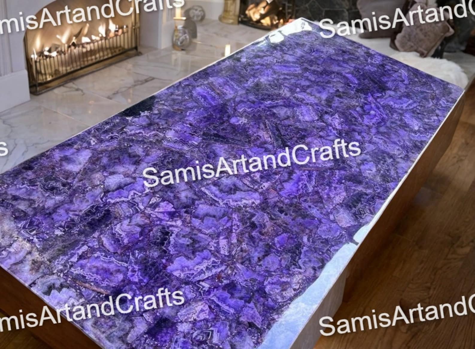 Purple Amethyst Kitchen Counter Top, Stone Center Sofa Table Top ...