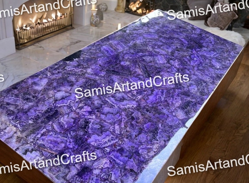 Purple Amethyst Kitchen Counter Top, Stone Center Sofa Table Top ...