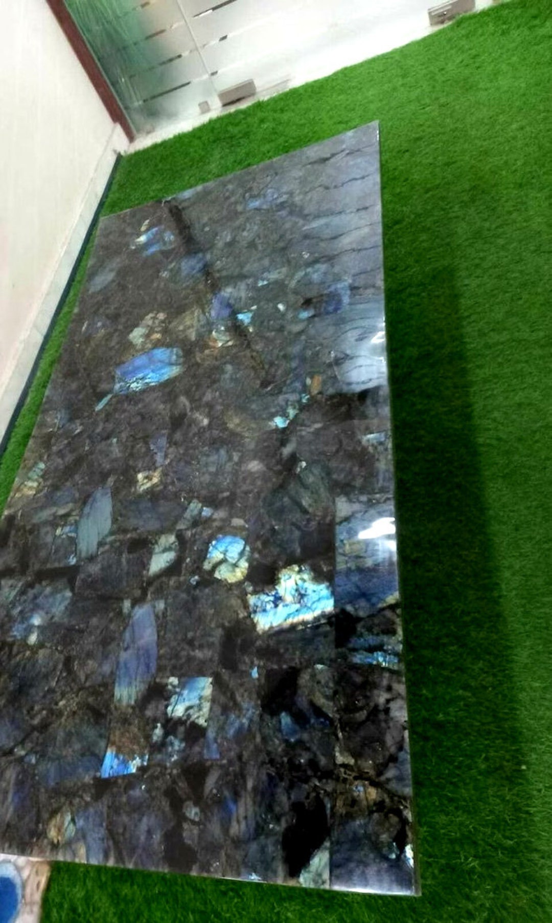 Labradorite Table, Kitchen Island, Labradorite Counter, Stone Coffee ...