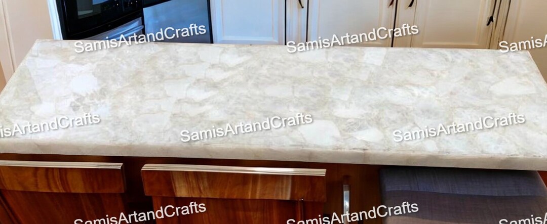 Quartz Dining Table Top, Natural Quartz Stone Kitchen Slab, Random ...