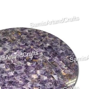 Amethyst Round Table Top, Amethyst Coffee Table Top, Custom Sofa Table ...