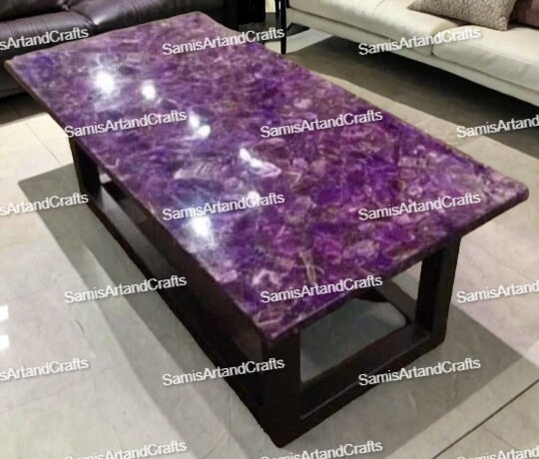 Amethyst Stone Bar Counter Top, Amethyst Table Top, Random Amethyst Stone Table, Stone Counter ...