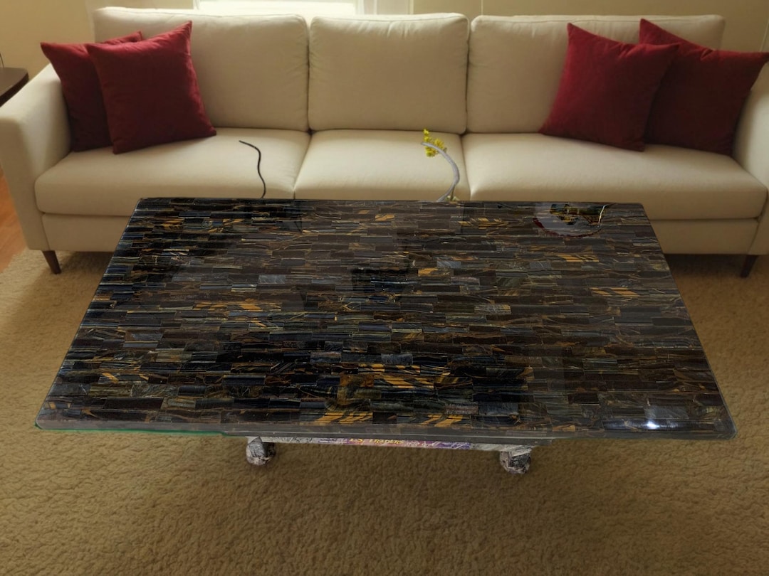 Tiger Eye Coffee, Dining, Center Table, Blue Tiger Eye Countertop ...