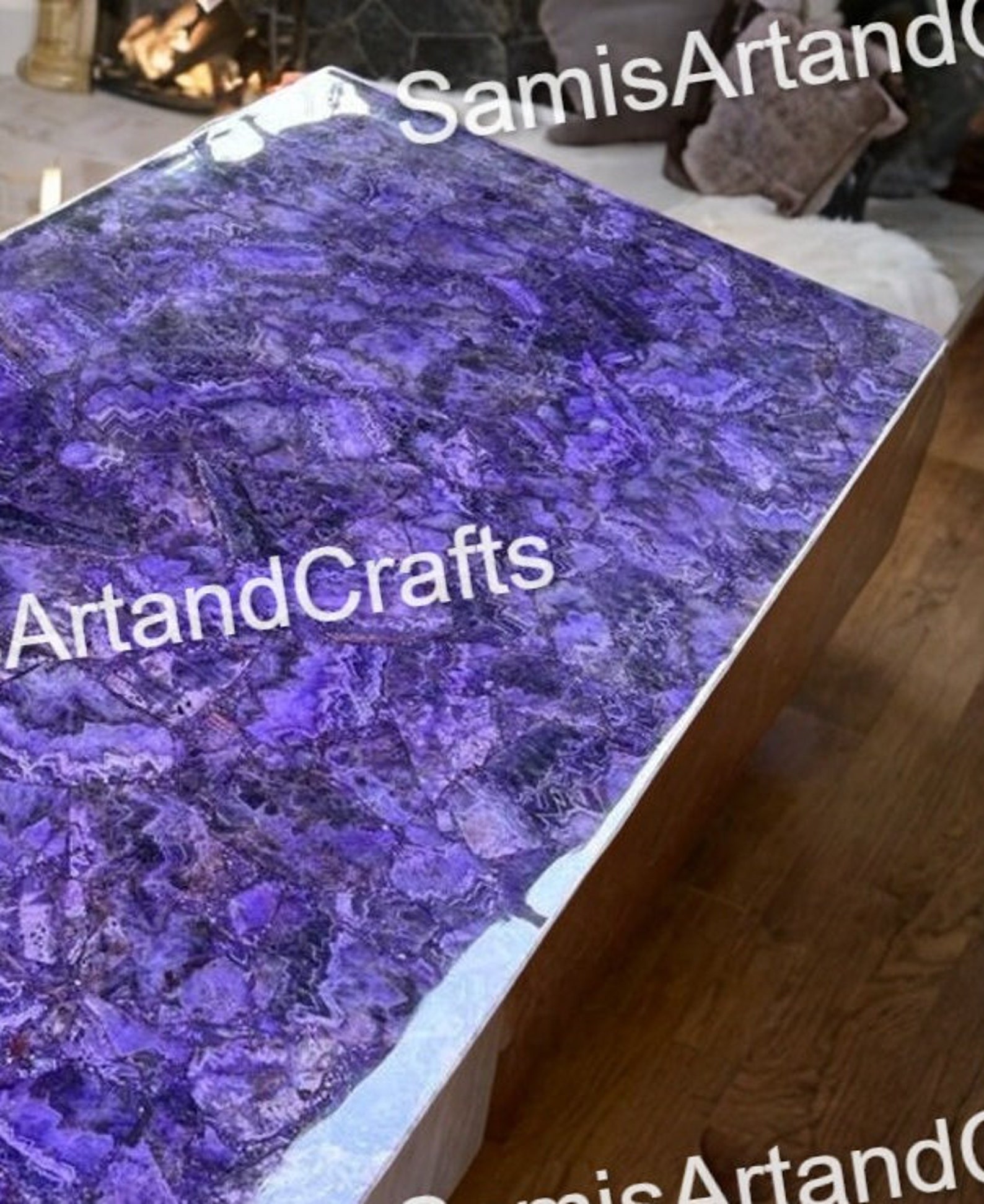 Purple Amethyst Kitchen Counter Top, Stone Center Sofa Table Top ...
