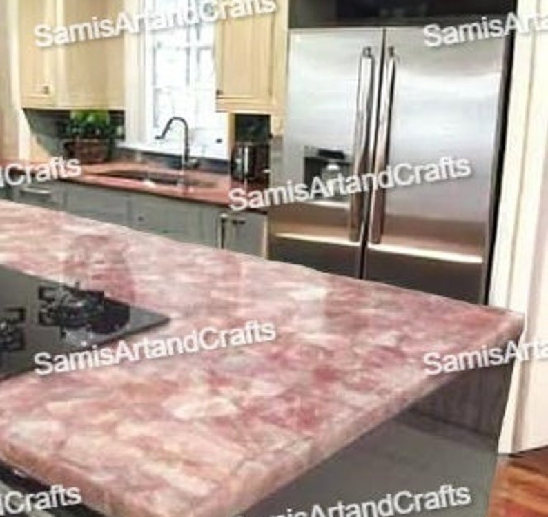 Luxury Rose Quartz Kitchen Countertops, Quartz Stone Office Meeting ...