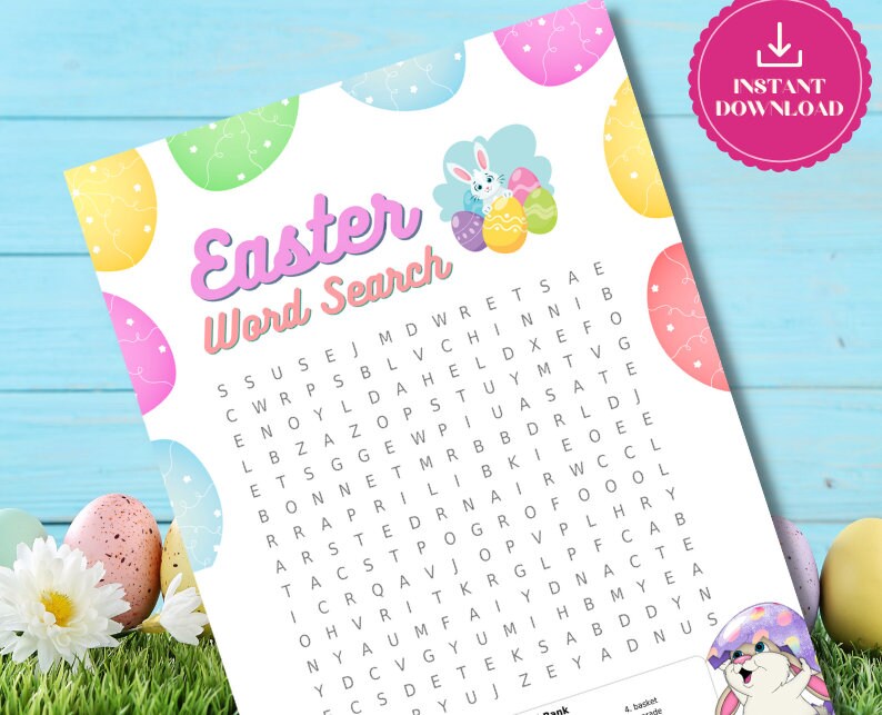 Easter Word Search Puzzle | Printable Easter Game | Activity for Kids ...