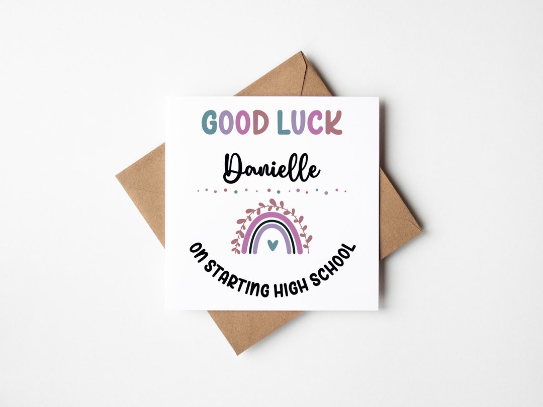 Good Luck Starting High School Card Back to School Starting School Year ...