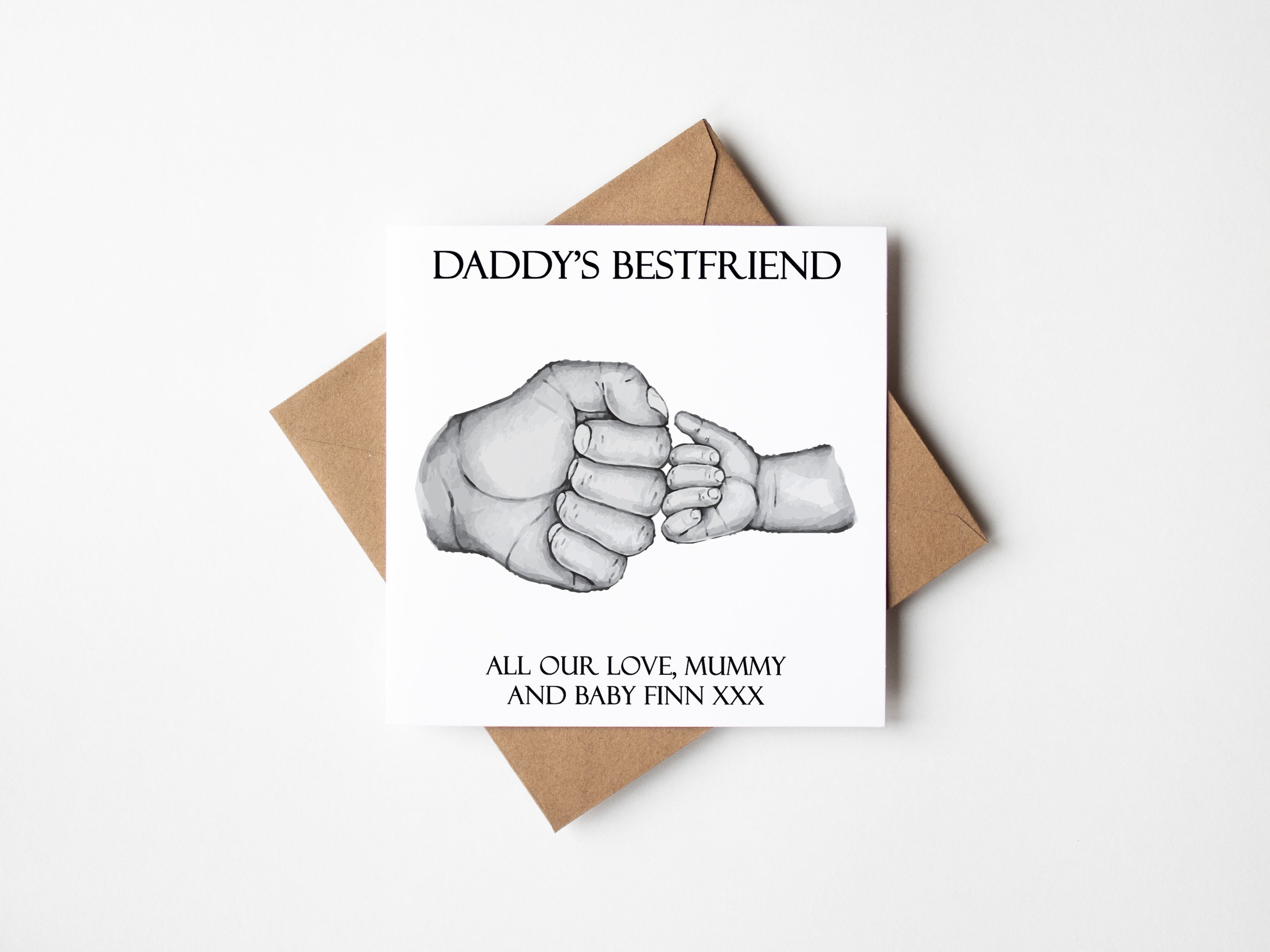 Fist Bump Daddy Card Custom Card for Dad Daddy Dada Personalised Card ...