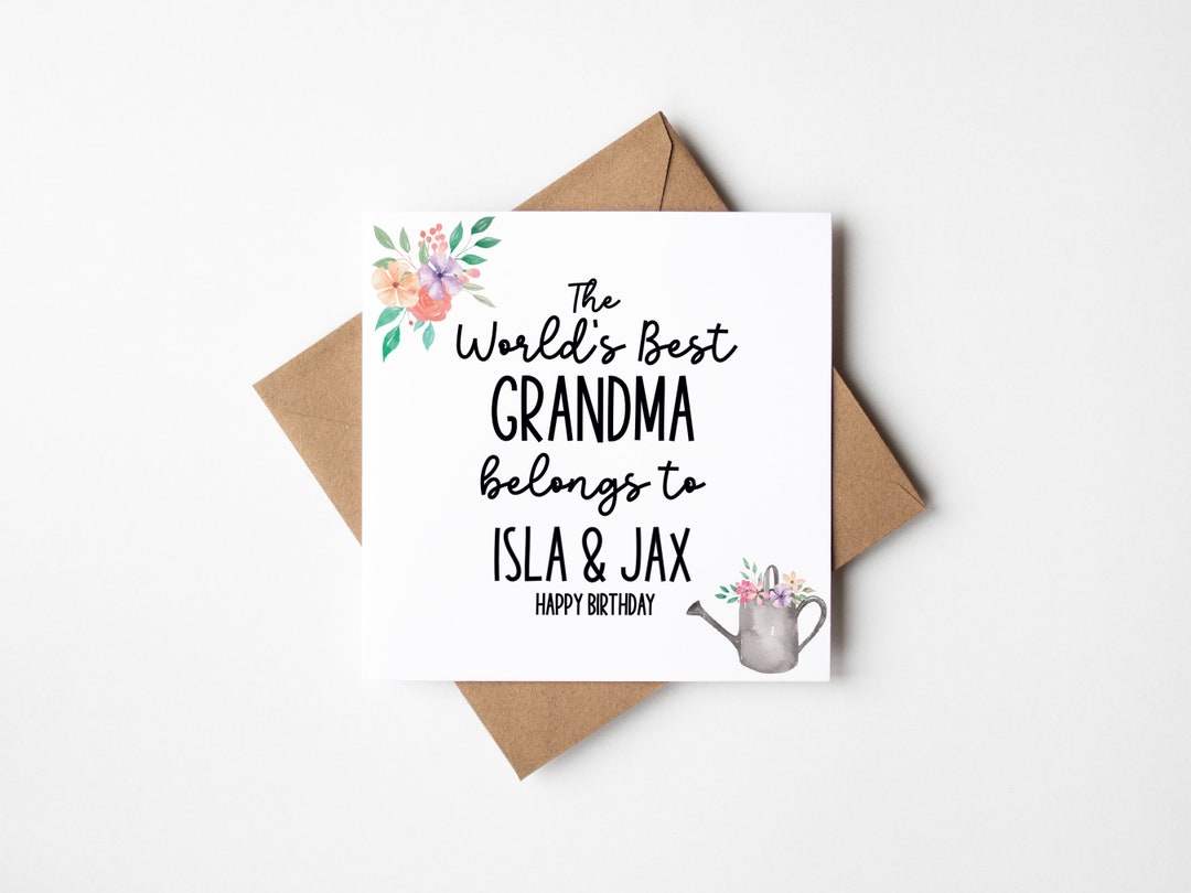World's Best Granny Card Birthday Card for Grandma Gran Granny ...