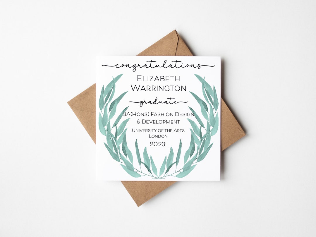 Graduation Card Congratulations on Your Graduation From University Card ...