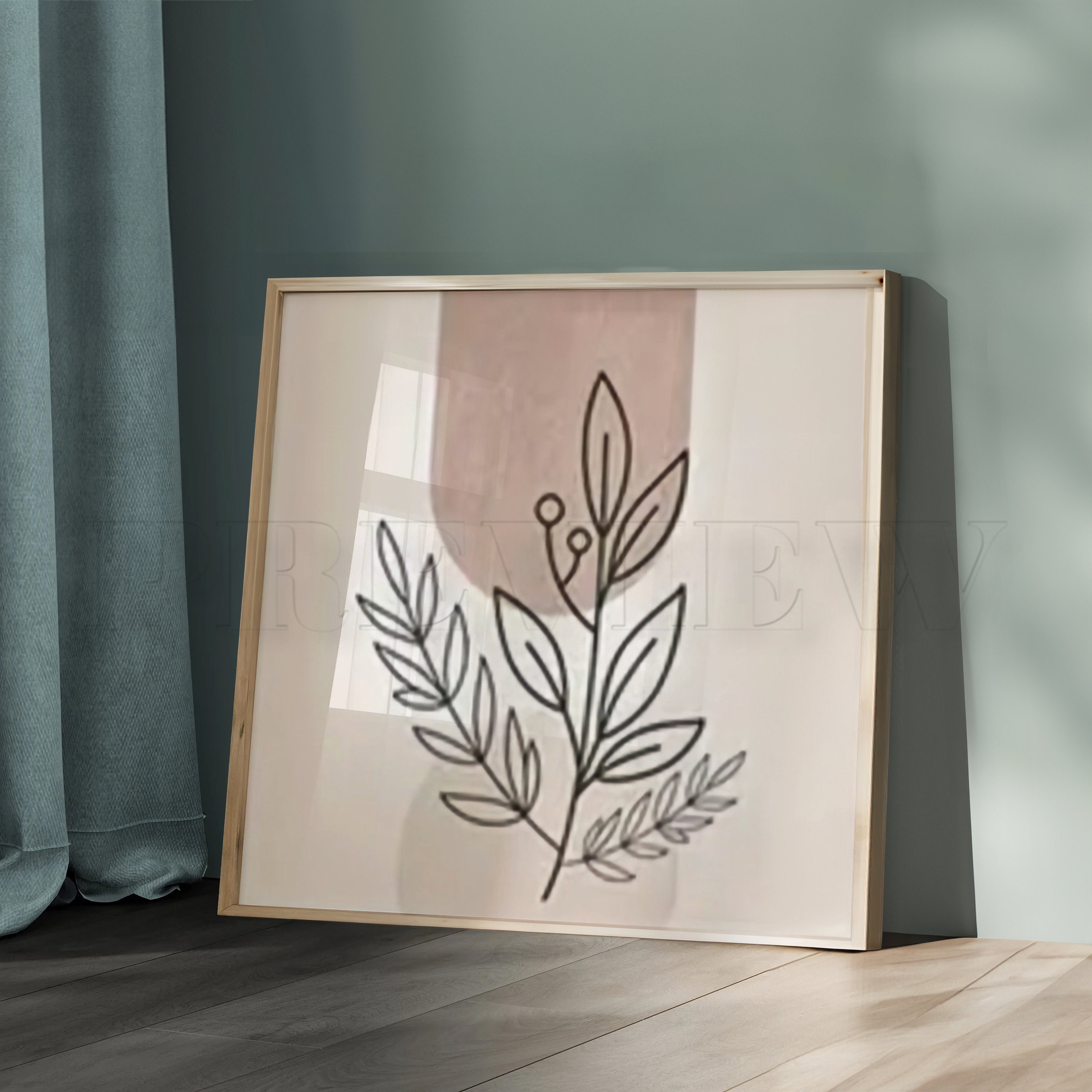 Interior Frame Mockup 1x1 Ratio Mockup Close-up Wall Art Display PNG ...