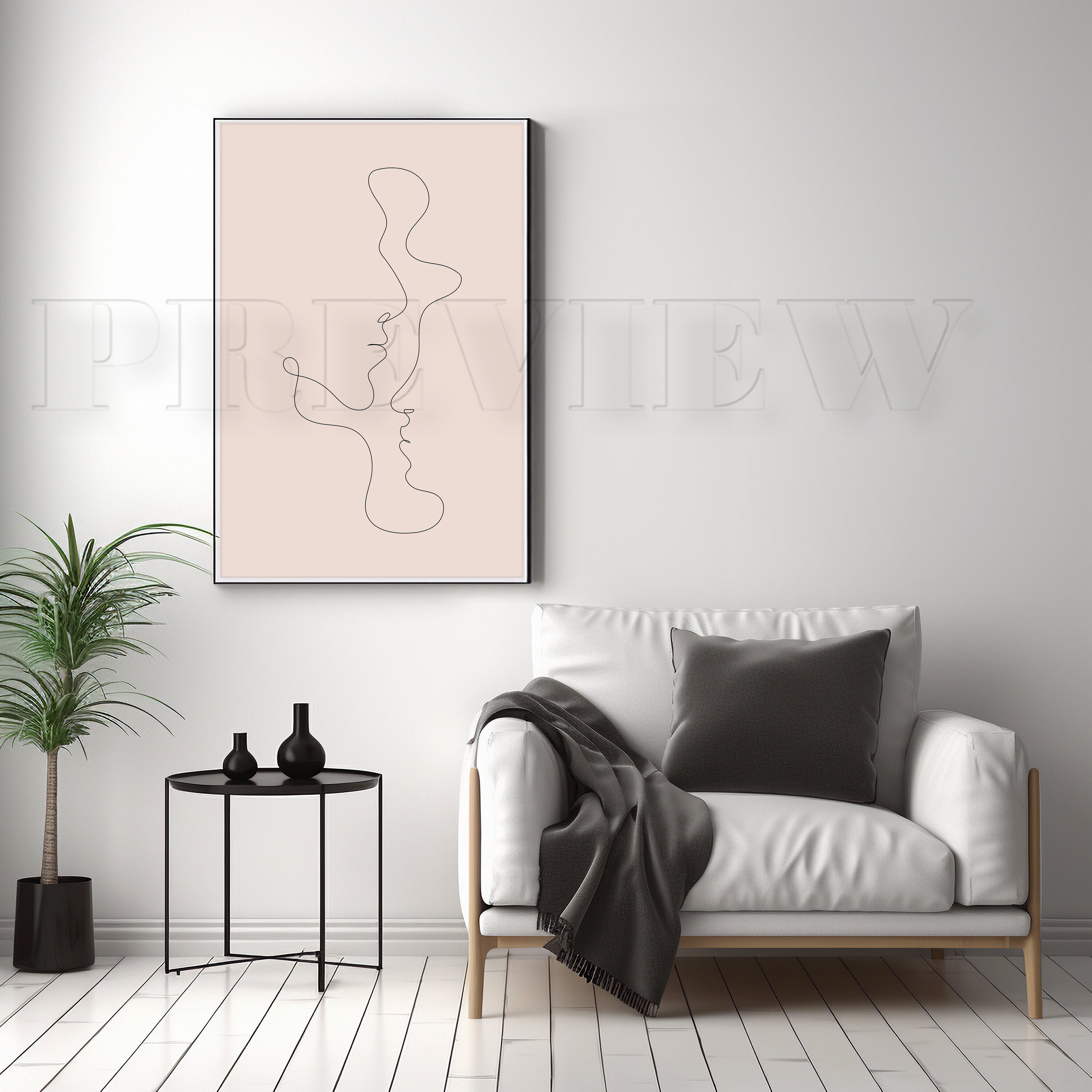 Interior Frame Mockup 2x3 Ratio Mockup PSD Smart Object Wall Art ...