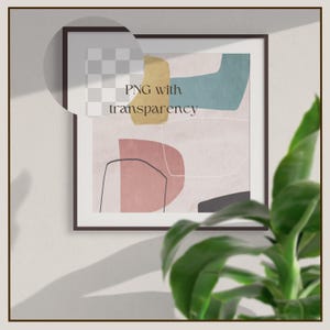 One Frame Mockup 1x1 Ratio Interior Mockup Shadow Overlay Dark Square ...