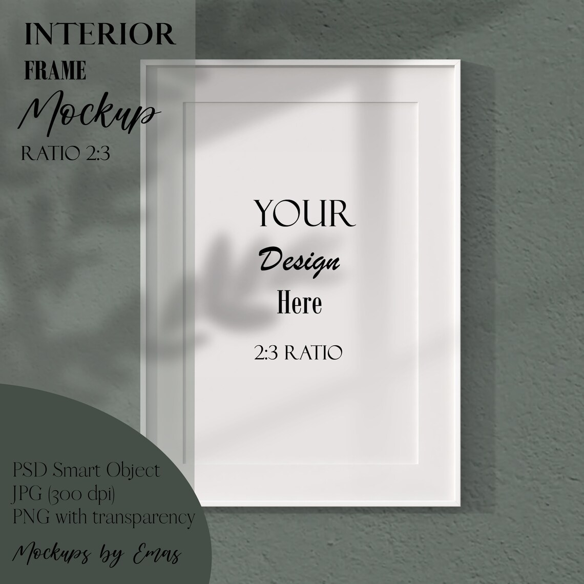 Interior Frame Mockup 2x3 Ratio Mockup Close-up Wall Art - Etsy