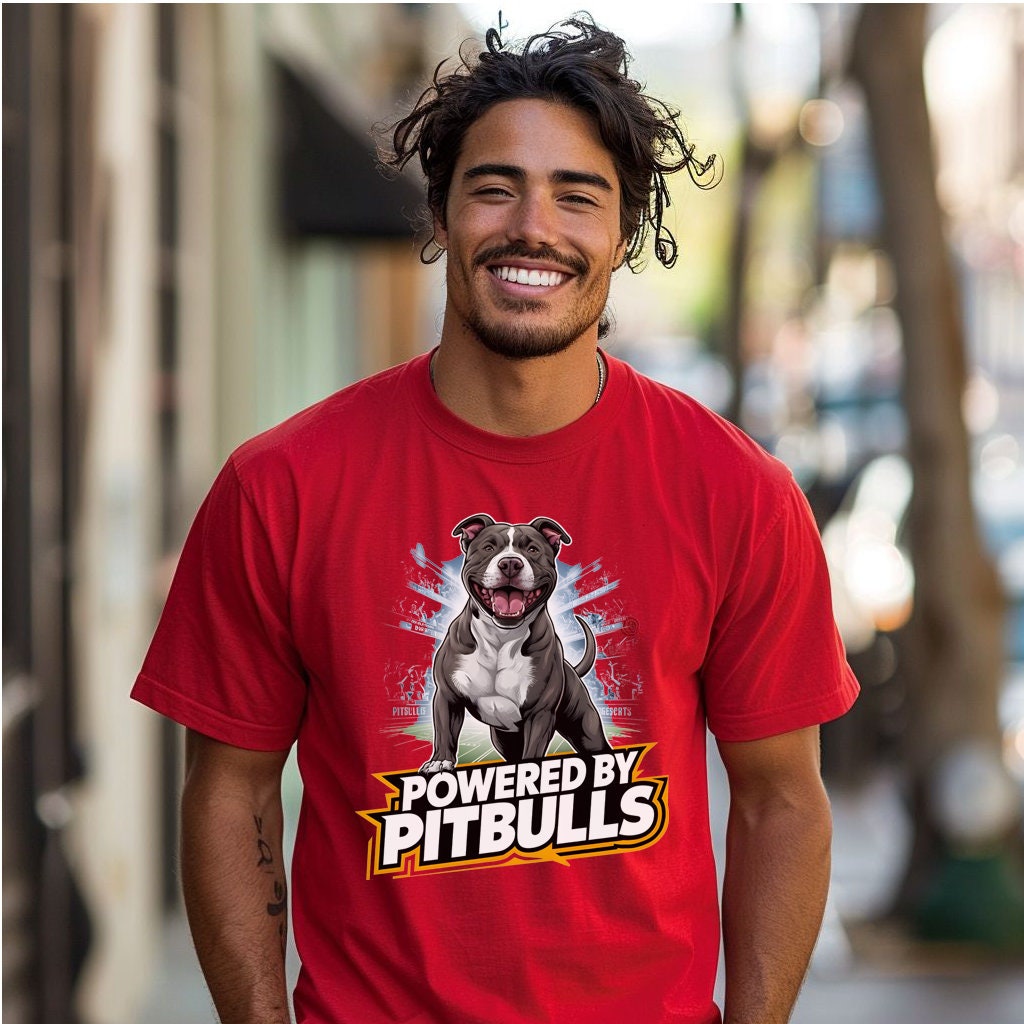 Powered by Pitbulls T-shirt Gift for Pitbull Lover, Pitbull Lover Shirt ...
