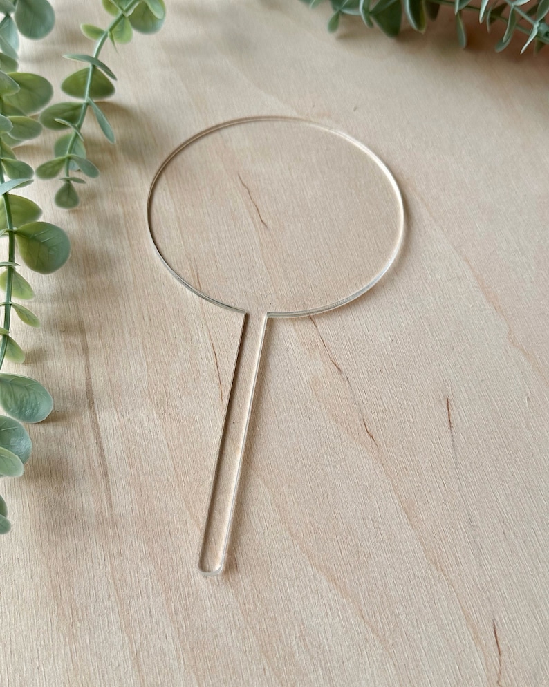 Clear Acrylic Cake Topper, Circle Cake Topper Craft Blank, Birthday ...