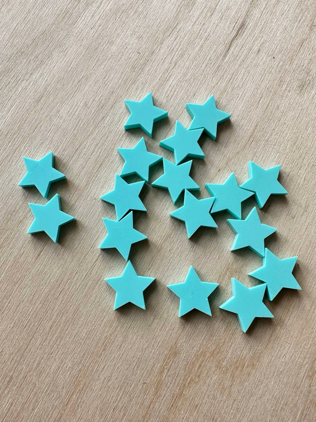 Pastel Mint Green Acrylic Stars, Craft Embellishment, Star Decoration ...