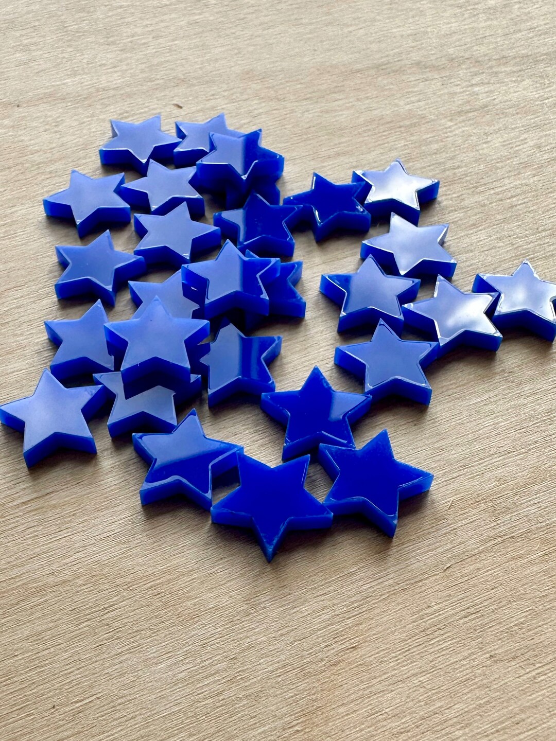 Blue Acrylic Stars, Craft Embellishment, Star Decoration for Crafting ...