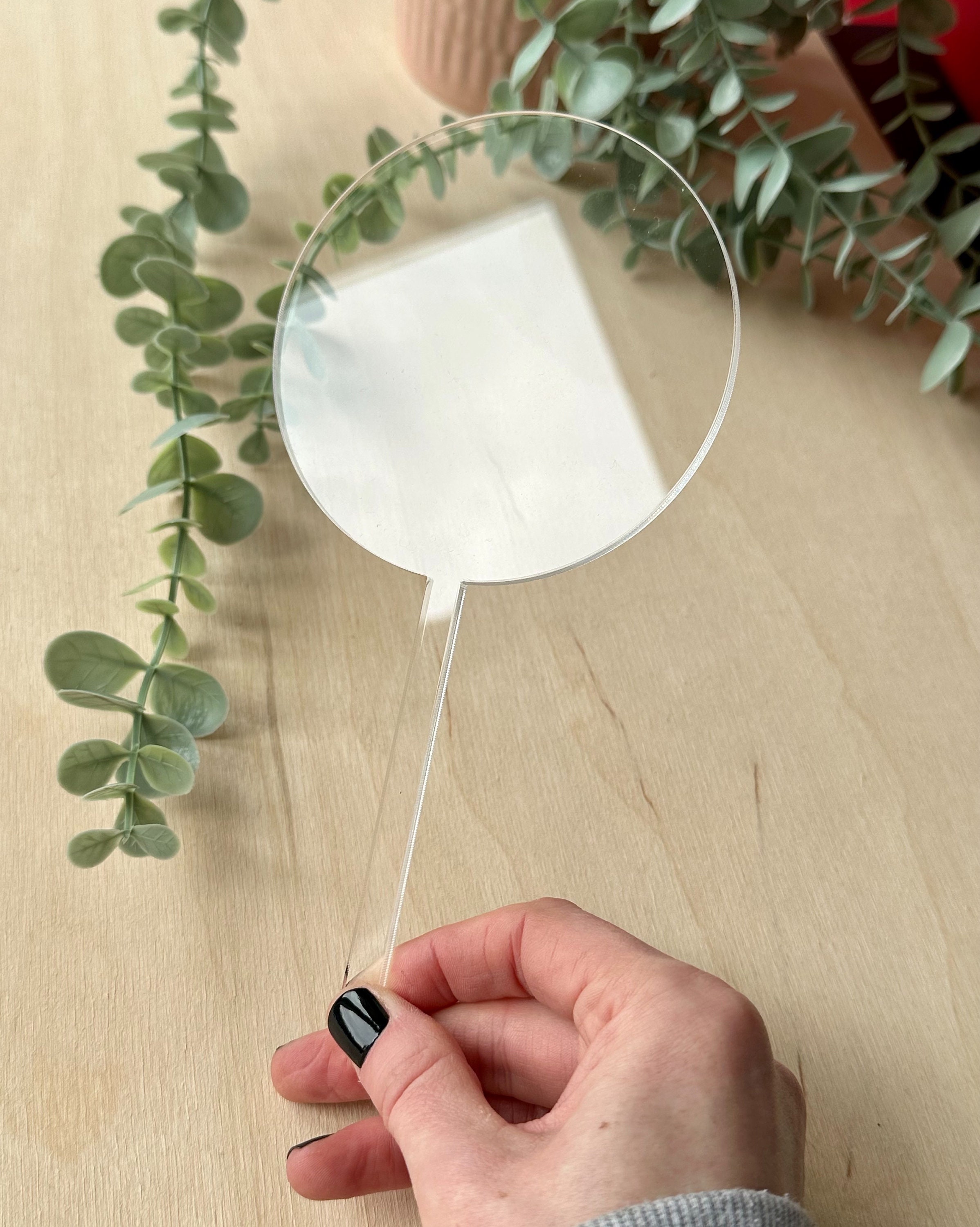 Clear Acrylic Cake Topper, Circle Cake Topper Craft Blank, Birthday ...