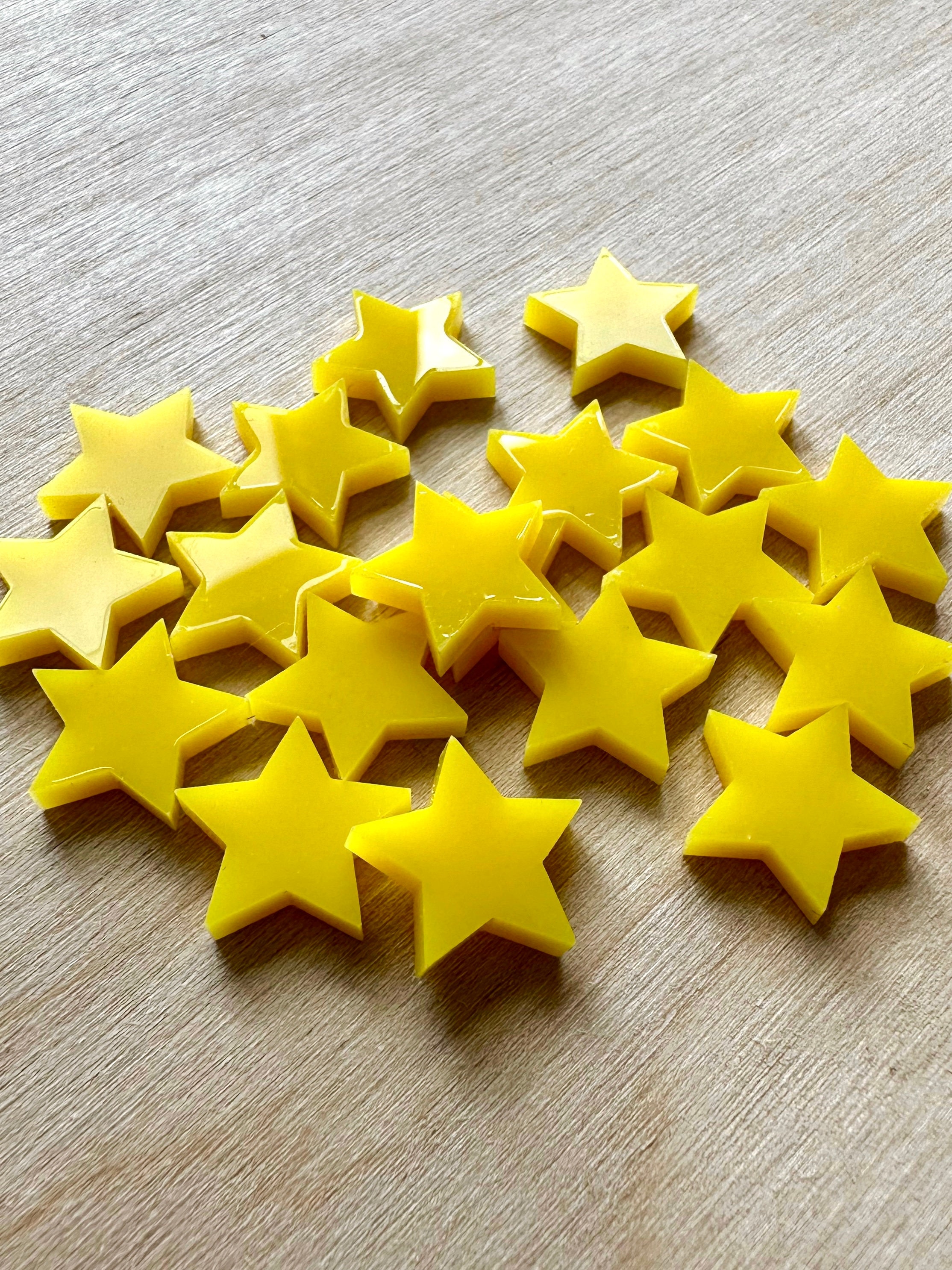 Yellow Acrylic Stars, Craft Embellishment, Star Decoration for Crafting ...