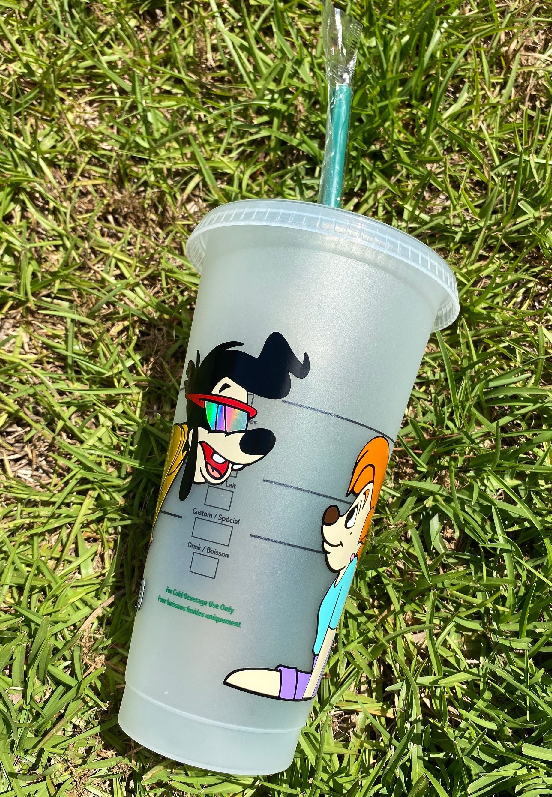 Max and Roxanne Starbucks Cup 24oz Reusable Disney Inspired A Goofy ...