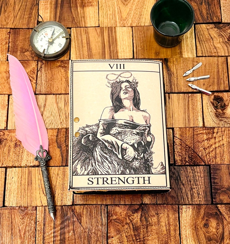 Strength Tarot Card Print the Strength Card Neutral Vibe Poster ...