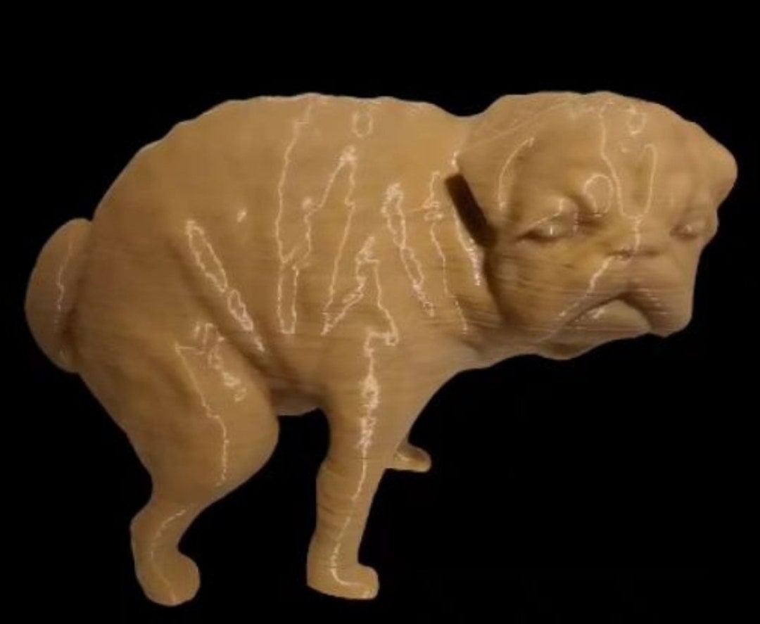 Mocha Brown Pooping Pug - Etsy
