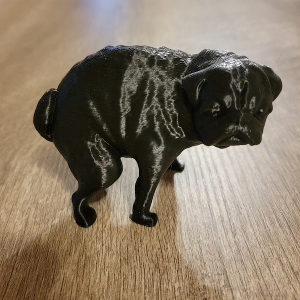 Black Pooping Pug - Etsy