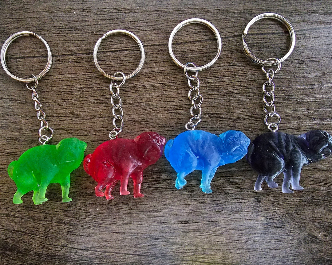 Pooping Pug Keychain - Etsy