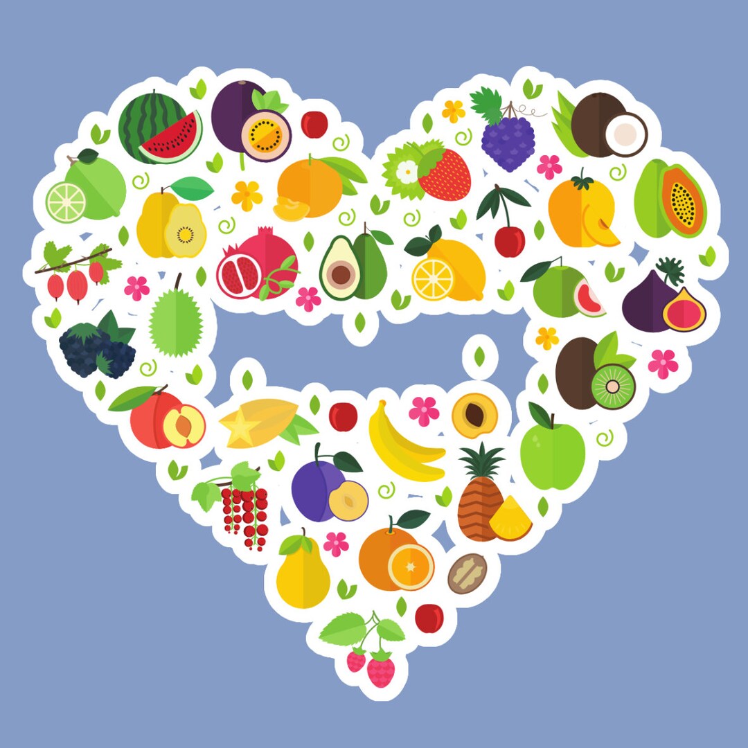 Digital Fruit Sticker|png Stickers,neutral Stickers,cute Stickers,pre ...