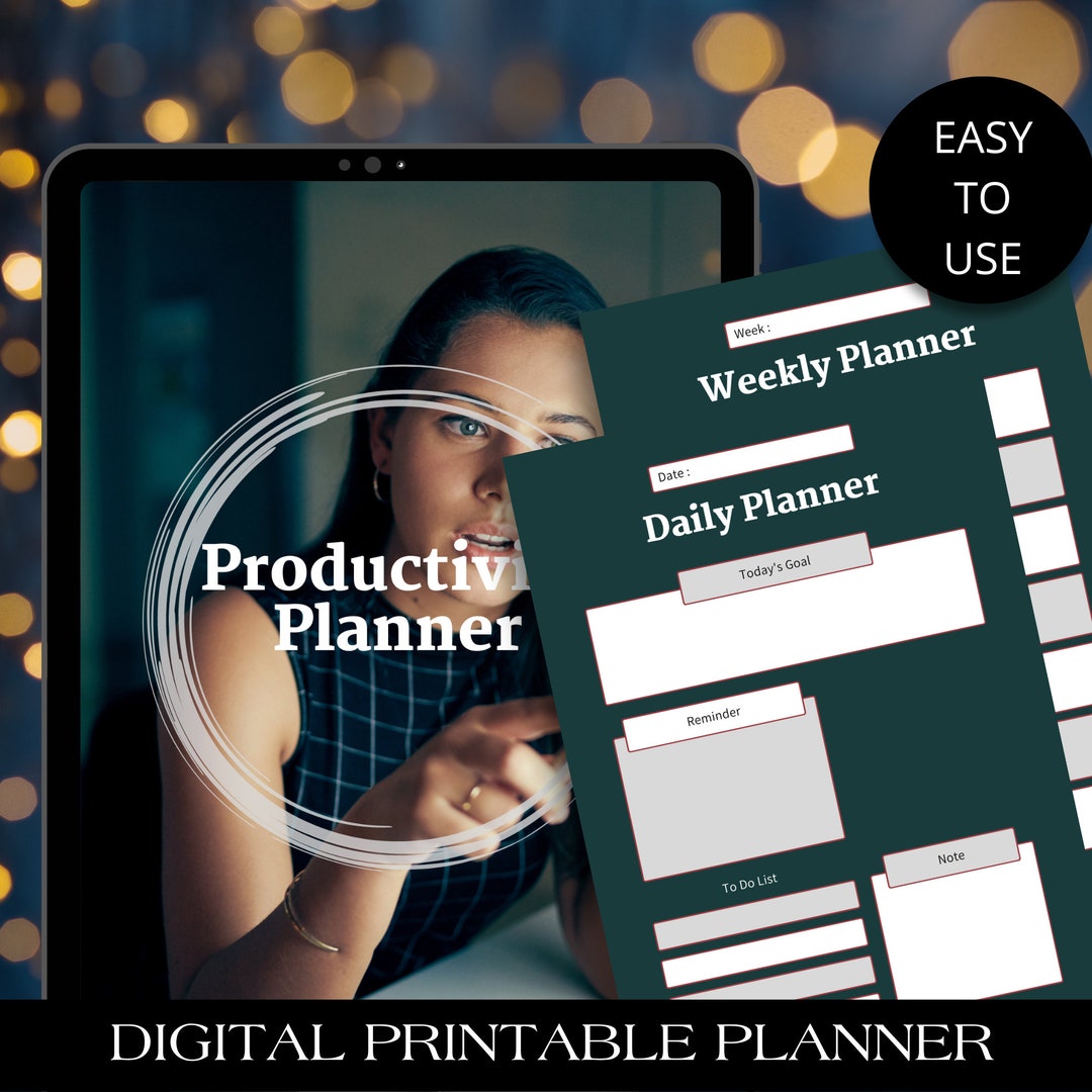 Printable Productivity Planner | Annual Planner,goal to Do List Task ...