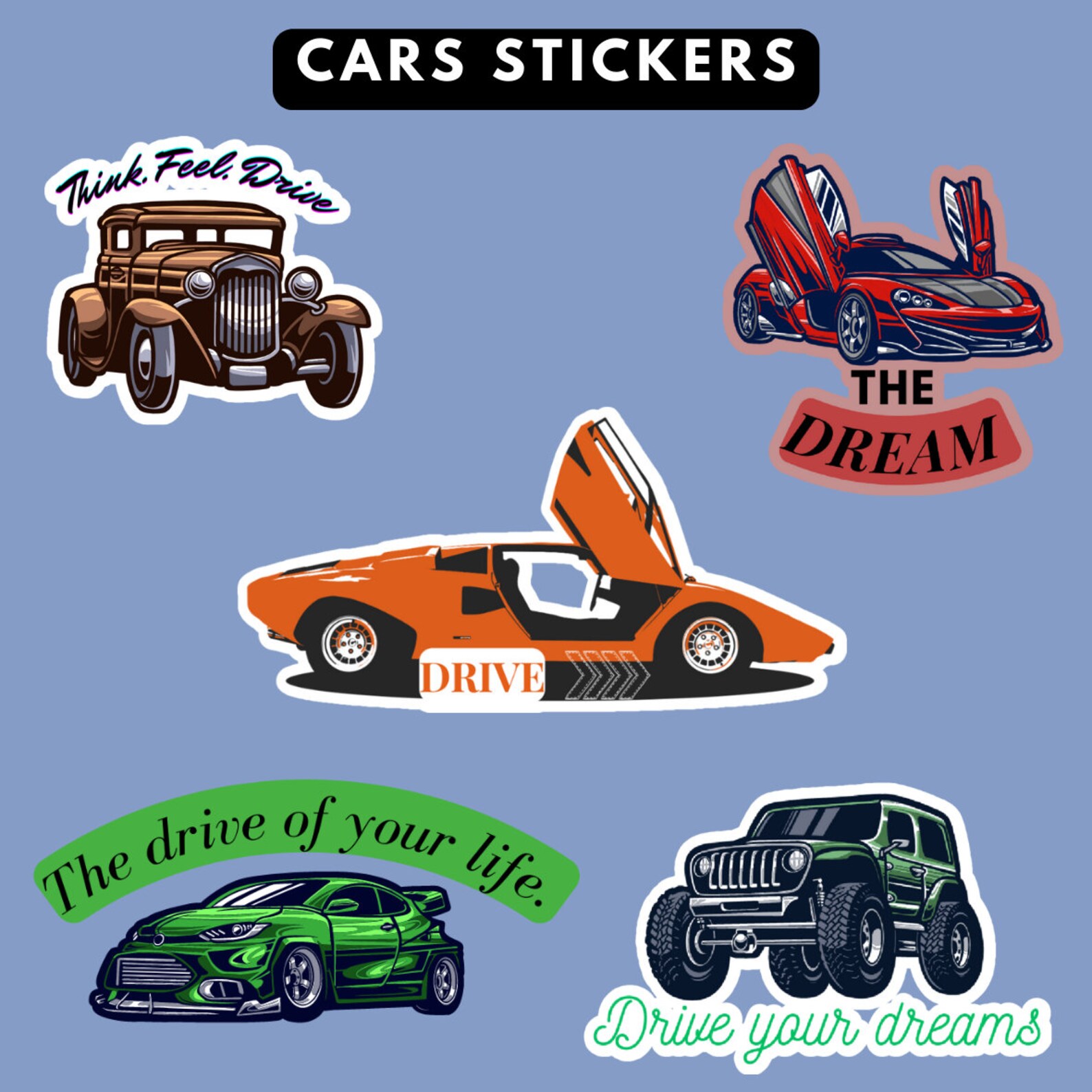 Digital Car Sticker| Car Stickers, PNG Stickers, Cute Stickers, Pre ...
