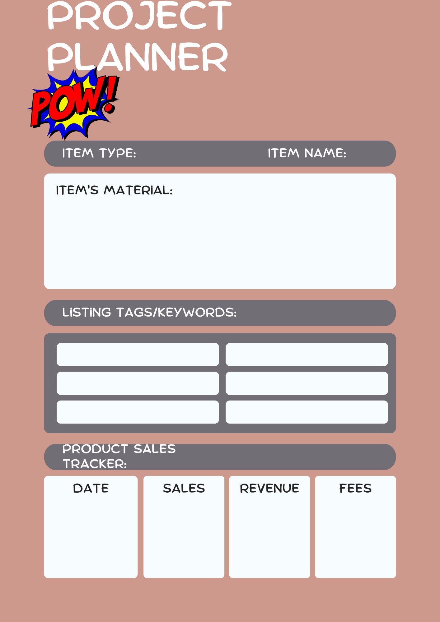 Digital Printable Business Planner nventory Template,sales Tracker ... Digital Printable Business Planner nventory Template,sales Tracker ...