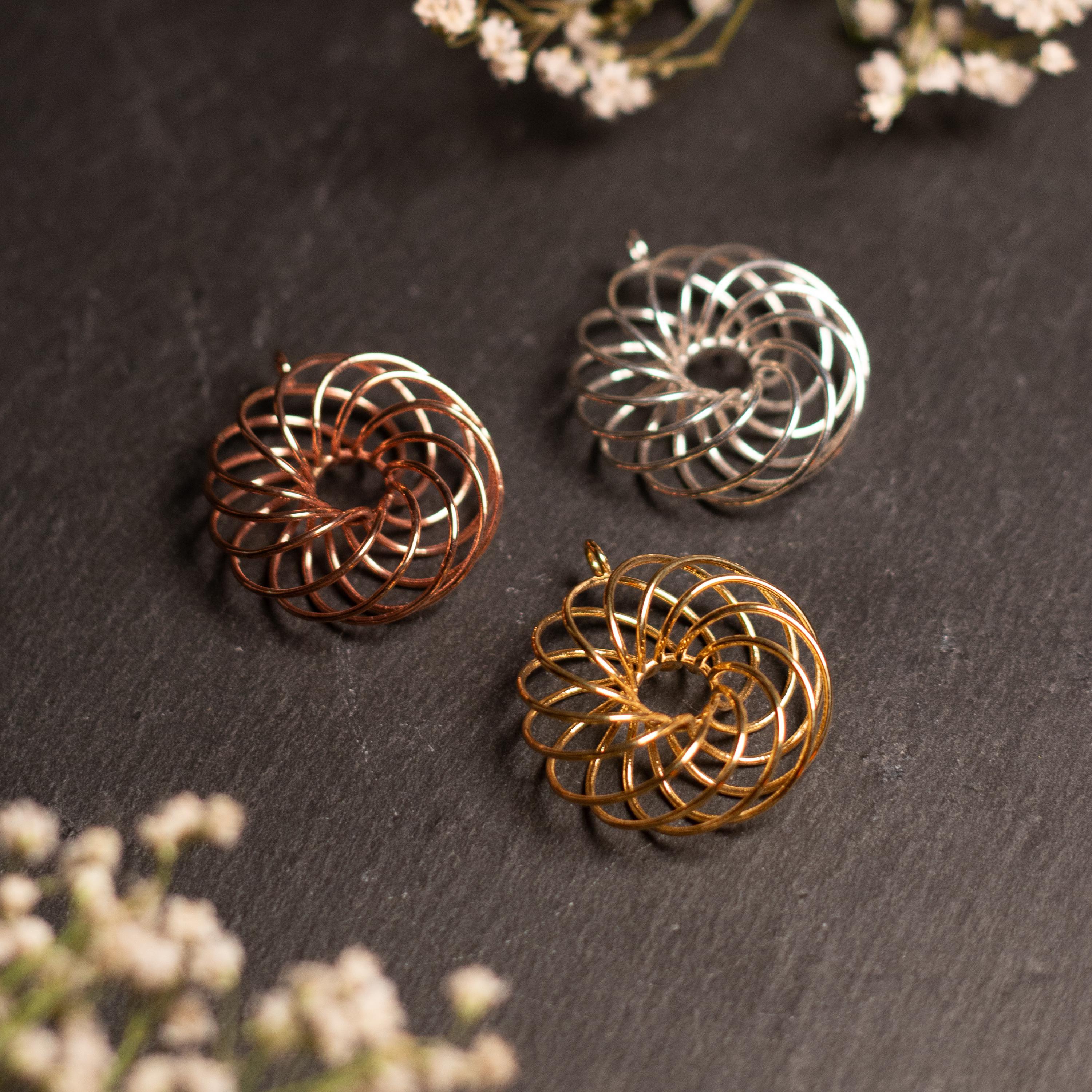 14K Solid Gold Torus Field Necklace, Rodin Coil, Sacred Geometry ...