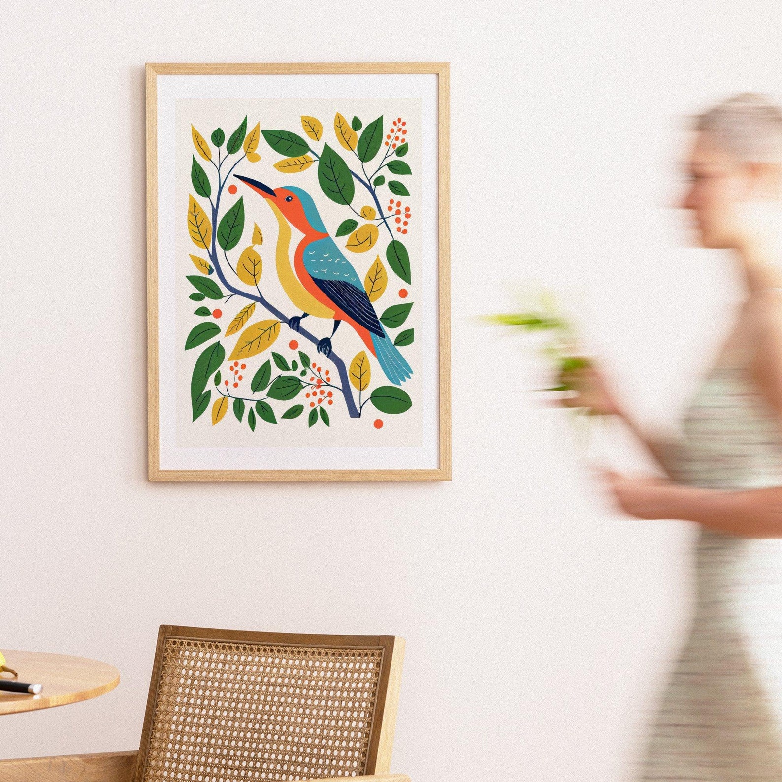 Vintage Bird Illustration Retro Birds Retro Poster Animal Wall Art ...