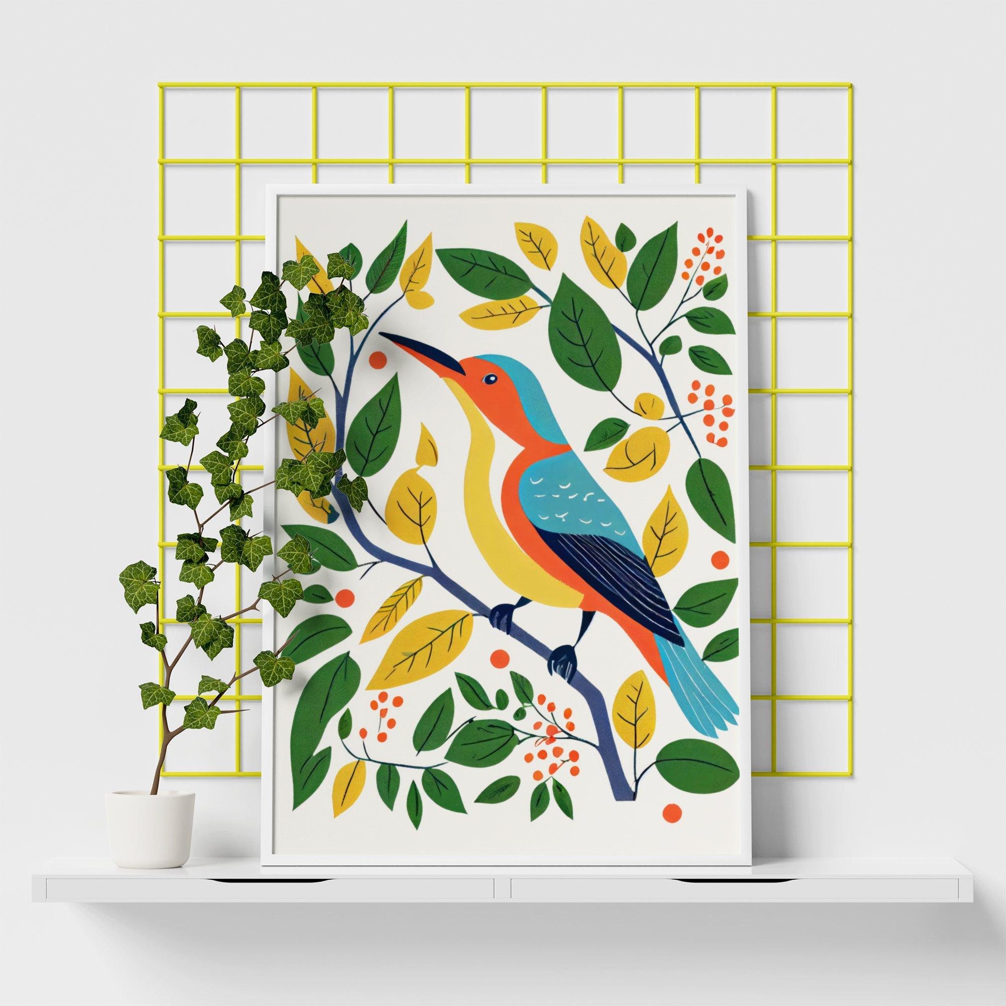 Vintage Bird Illustration Retro Birds Retro Poster Animal Wall Art ...