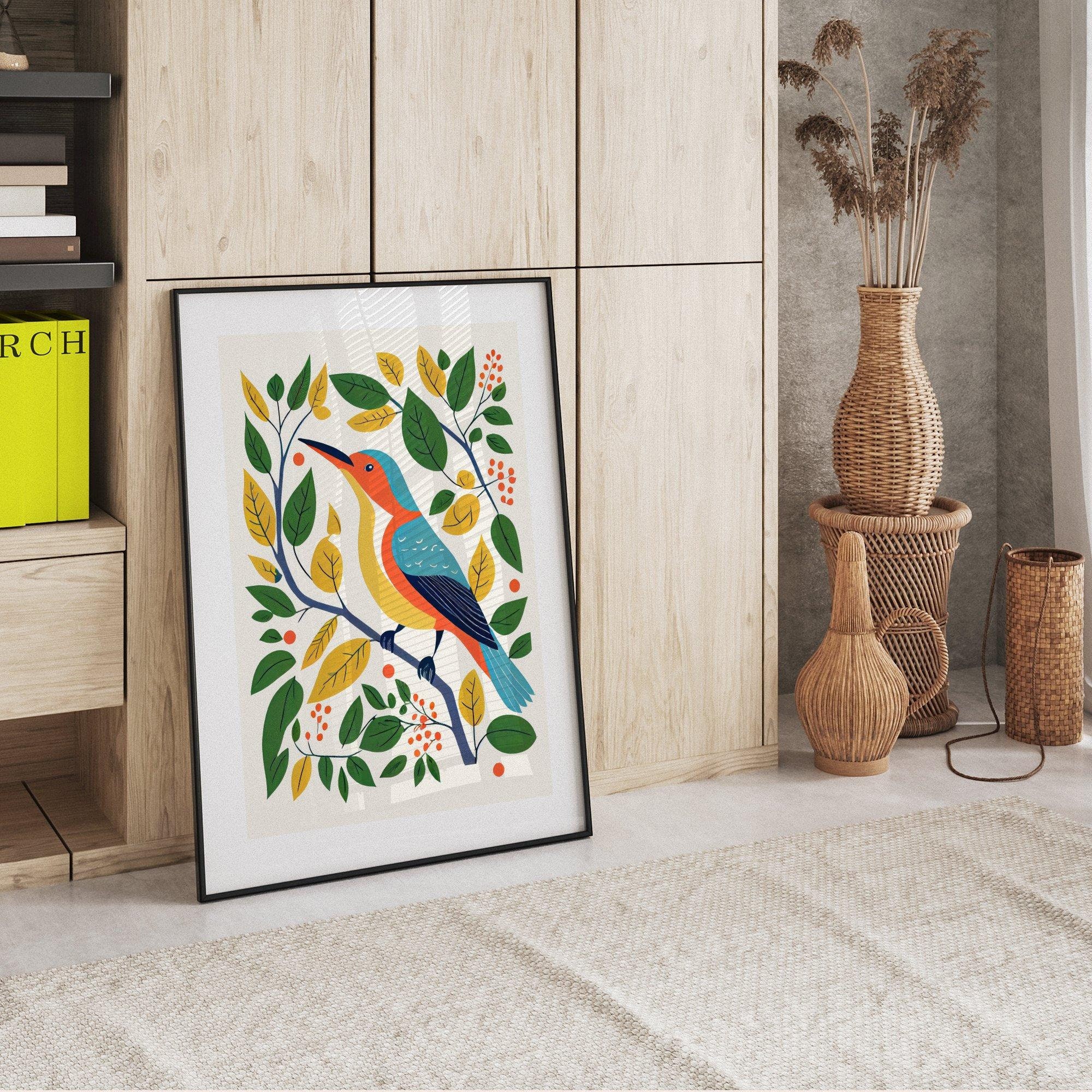 Vintage Bird Illustration Retro Birds Retro Poster Animal Wall Art ...