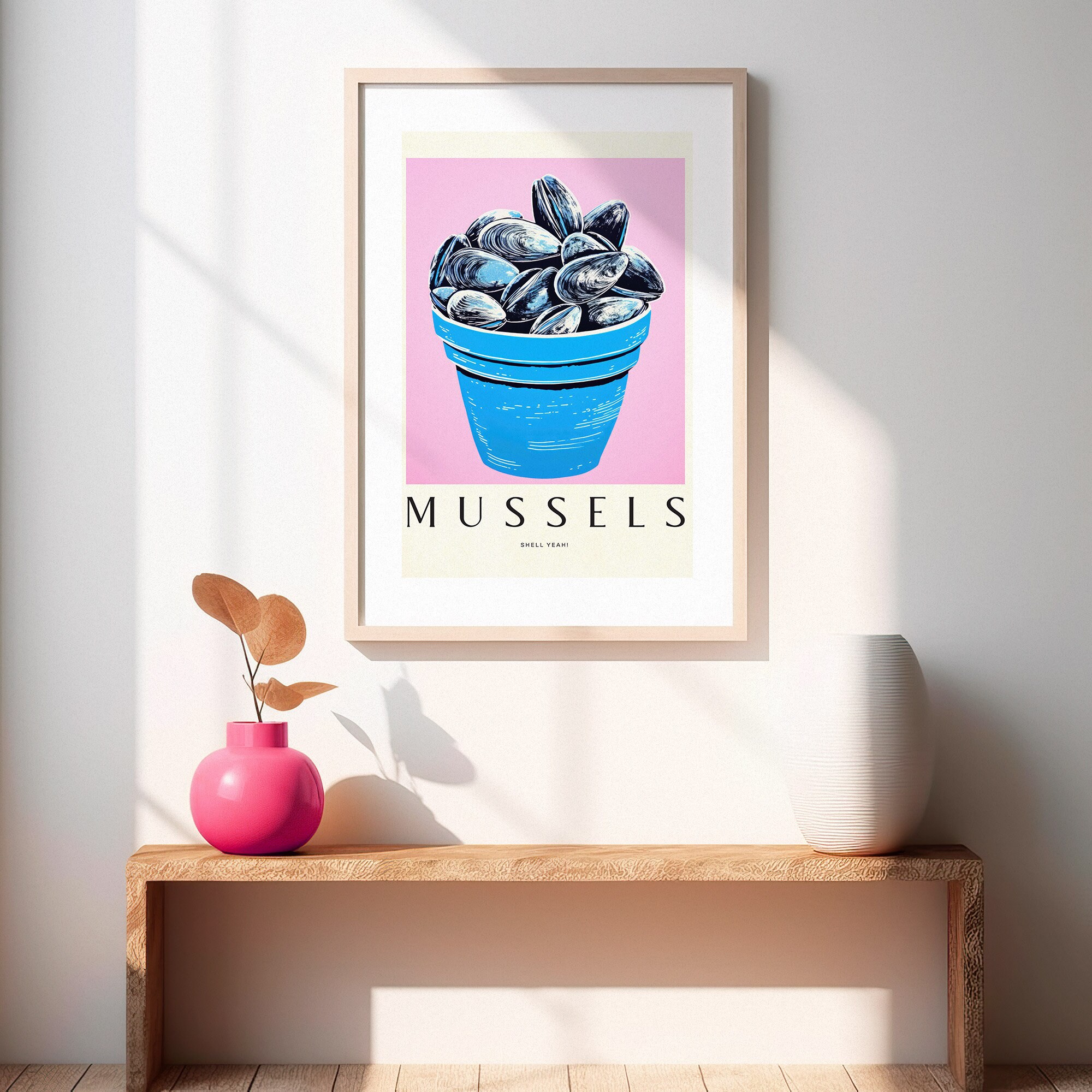 Mussels Retro Art Print Shell Yeah Humorous Vintage Poster - Etsy