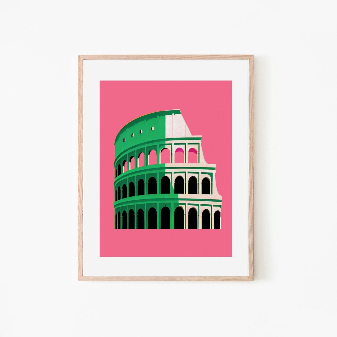 Minimalist Colosseum Roman Legacy Poster Ancient Rome Art Vintage ...