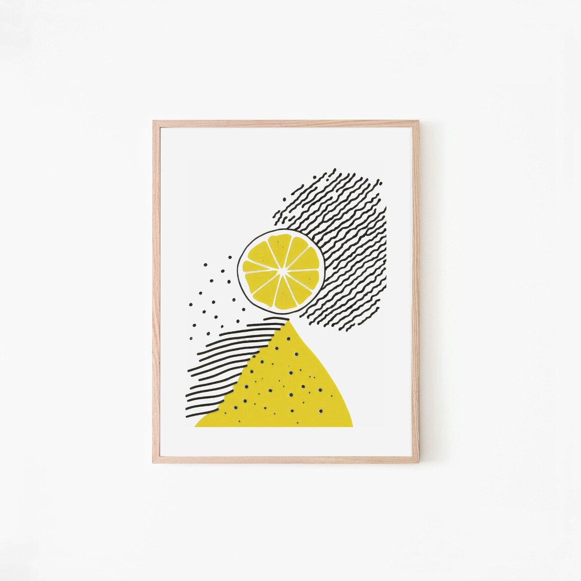 The Lemon Retro Yellow Poster Lemon Wall Art Vintage Lemon Poster Boho ...