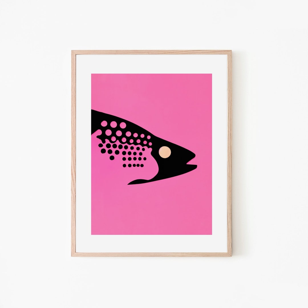 Dynamic Grouper Bold Poster Exhibition Art Sea Creature - Etsy