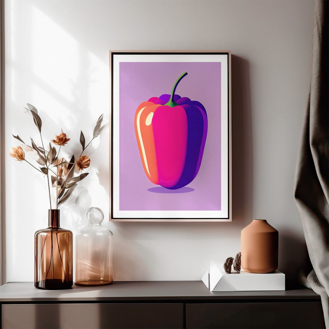 Pepper Art Print Intricate Violet Radiance Floral Art Colorful Art ...