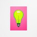 Lime Lightbulb Poster Green Pink Art Print Retro Vintage - Etsy
