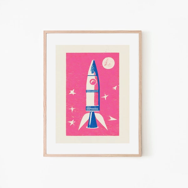 Pink Rocket Ship - Etsy