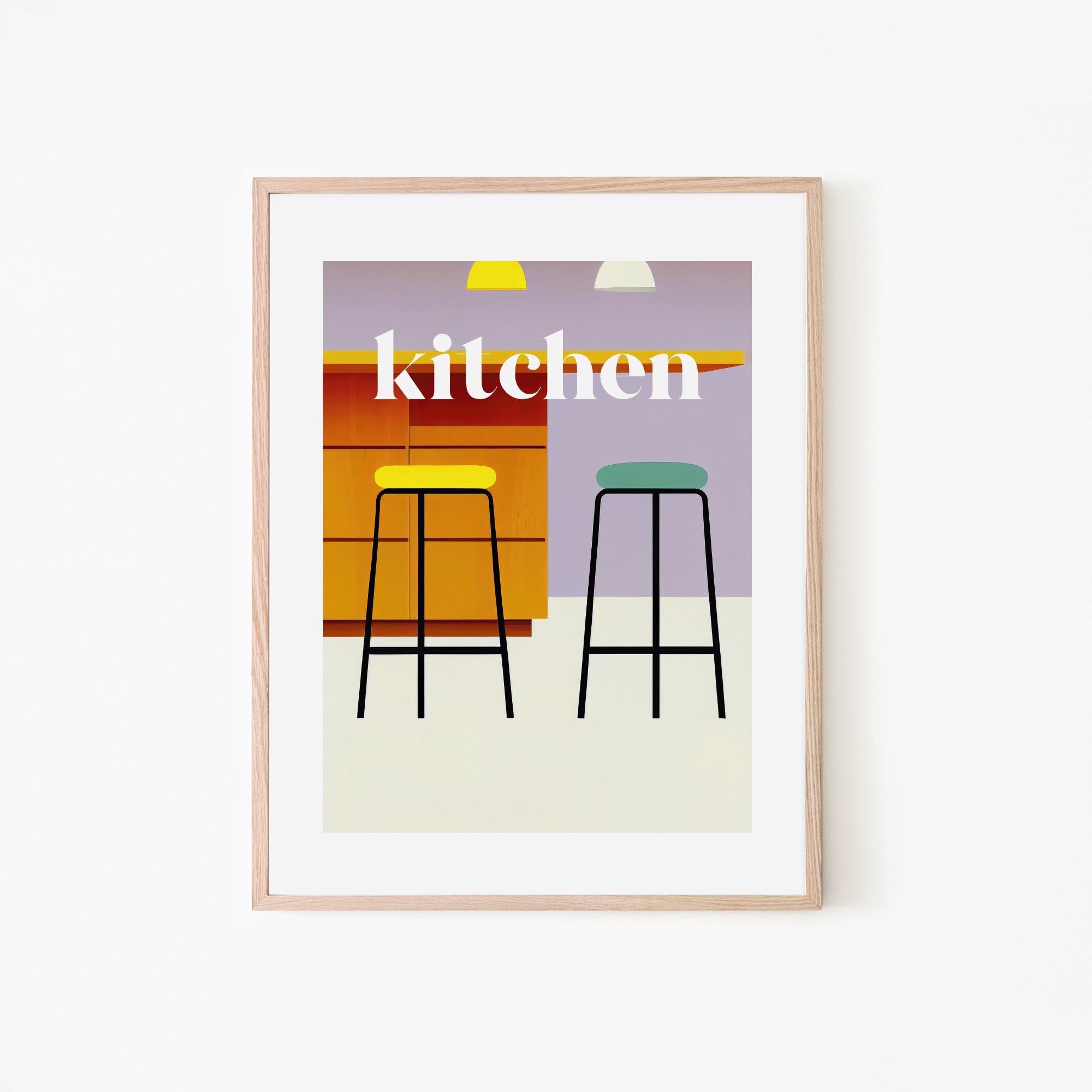 Kitchen Island 90s Cozy Retro Poster 90s Kitchen Decor Cozy Wall Art ...