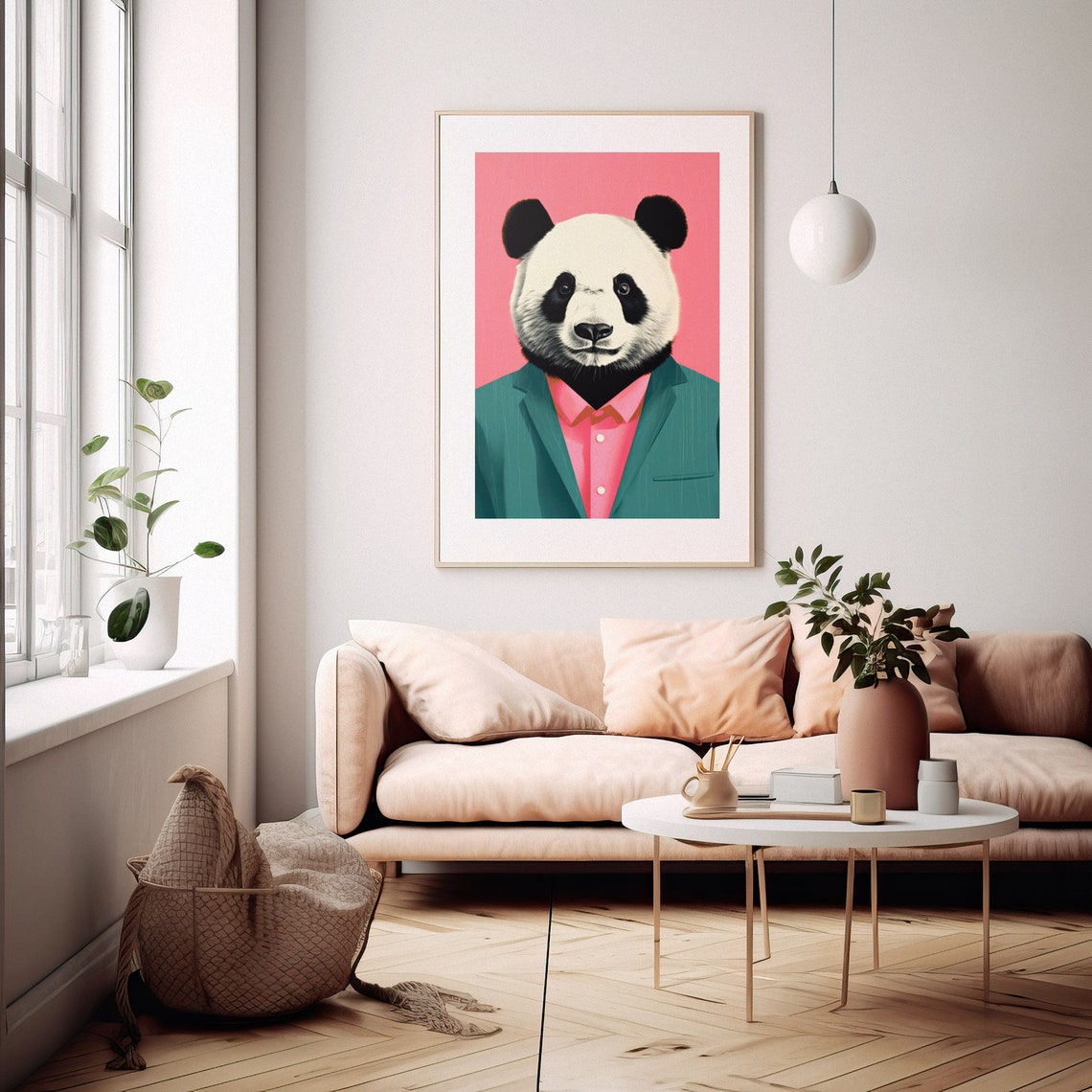 Giant Panda Poster Scandinavian Minimalist Delight Animal Art Print ...