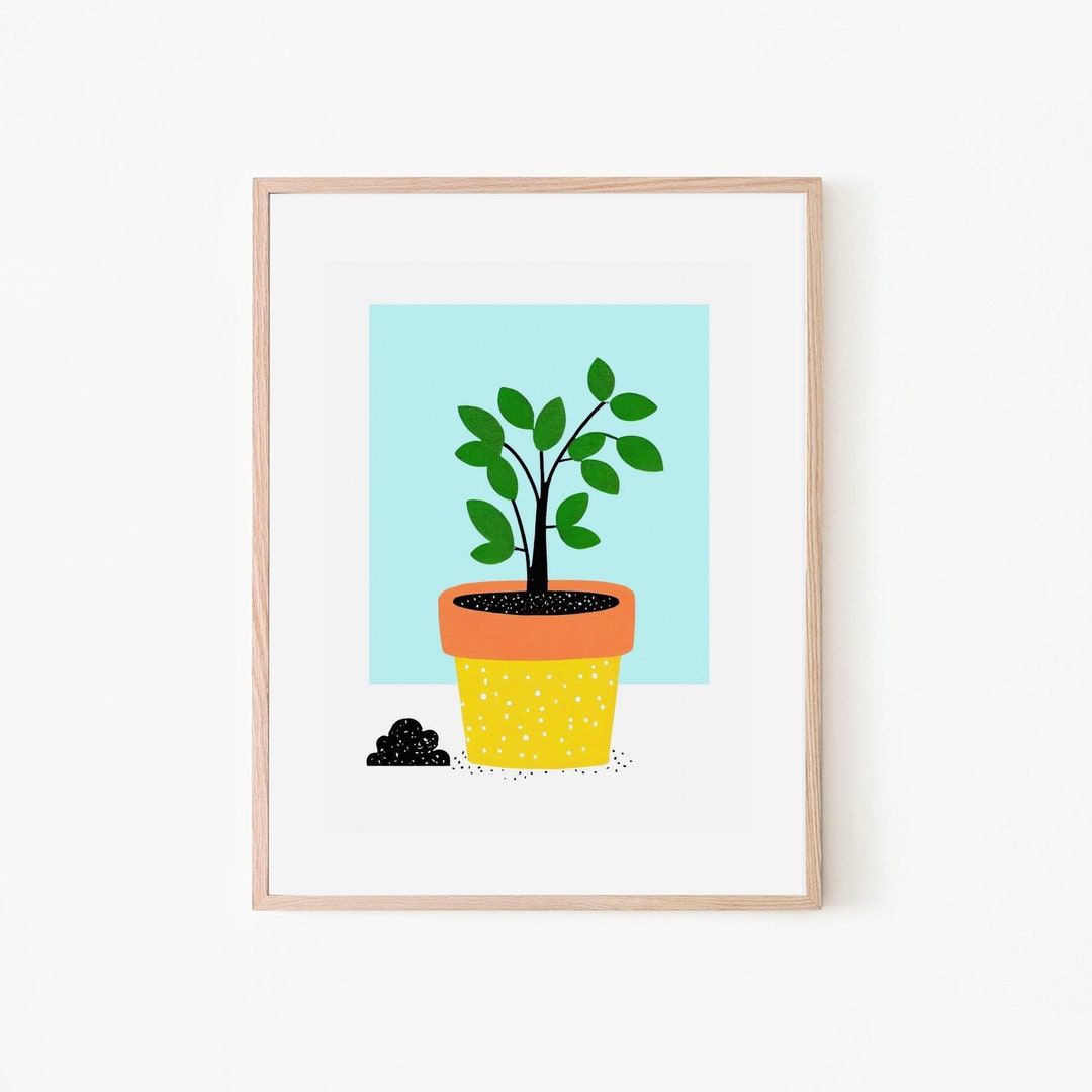 Little Tree Retro Poster Tree Poster Nature Poster House Plant Poster ...