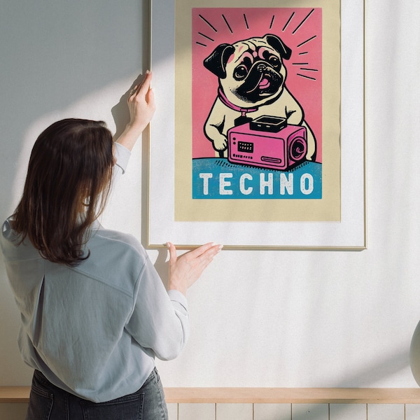 Vintage Pug Art - Etsy